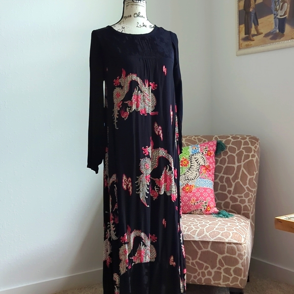 new options by kate geddes | Dresses | Vintage 9s Chinese Dragon Black ...